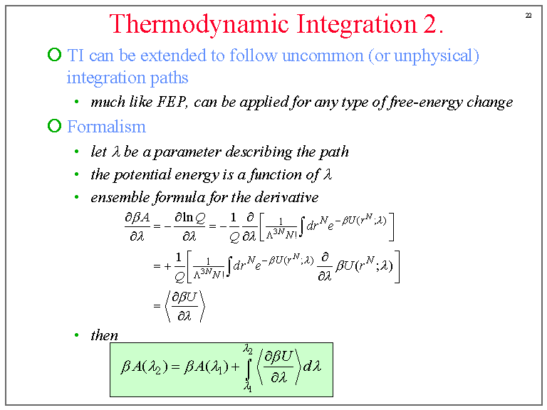 Thermodynamic Integration 2.