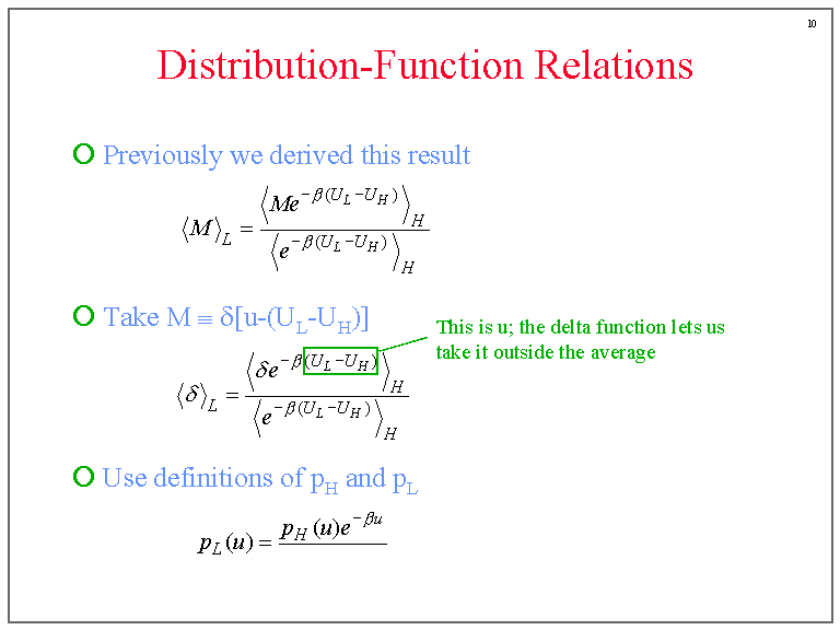 Distribution-Function Relations