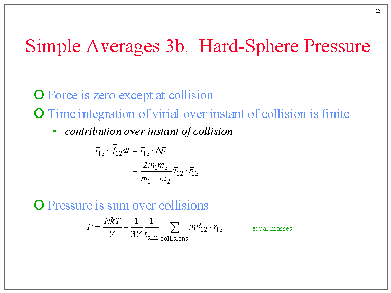 Simple Averages 3b. Hard-Sphere Pressure