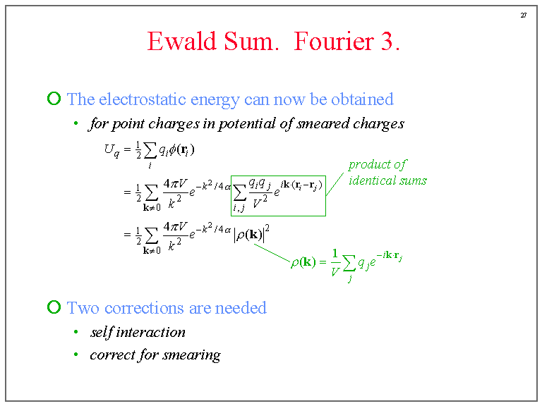 Ewald Sum. Fourier 3.