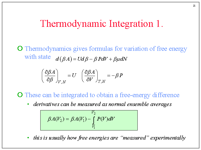 Thermodynamic Integration 1.