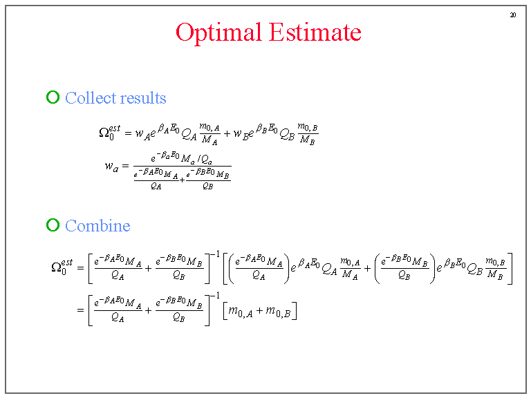 Optimal Estimate